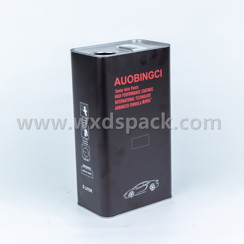 Lata de pintura para automóvil cuadrada con acabado negro mate de 1L ...